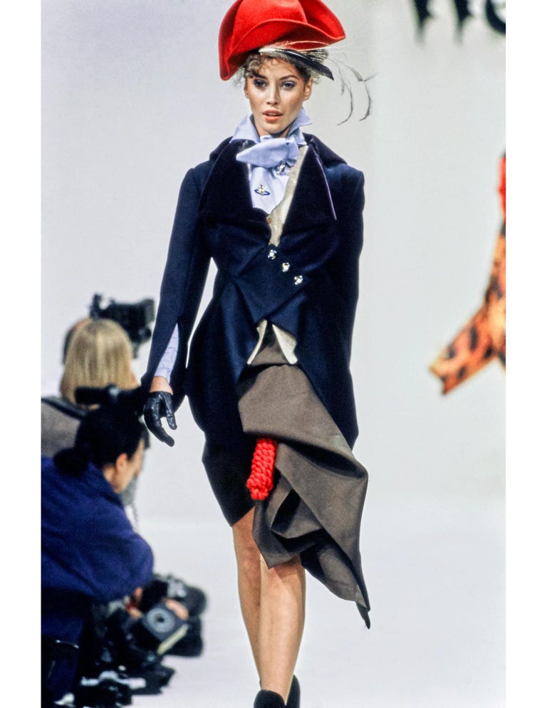 1994 'On Liberty' VIVIENNE WESTWOOD Runway Velvet Frock Coat For Sale ...