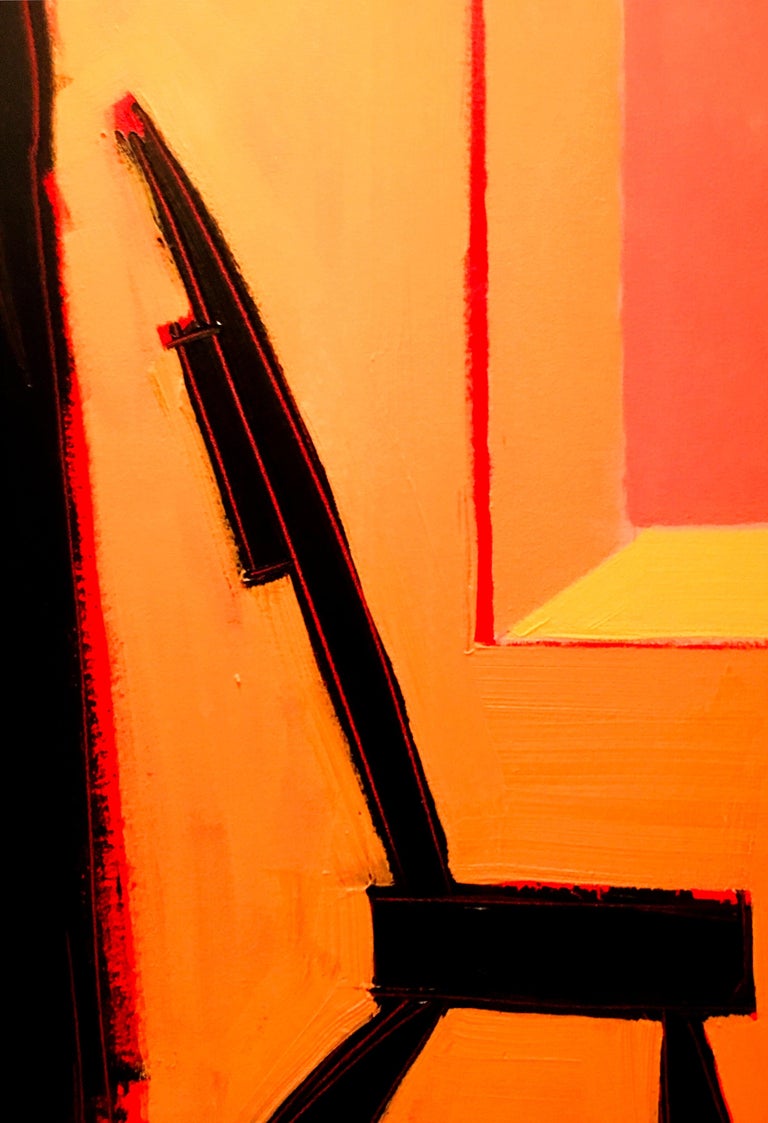 1994 Original Oil on Canvas Life Size Painting "Lady and Chair" by ...