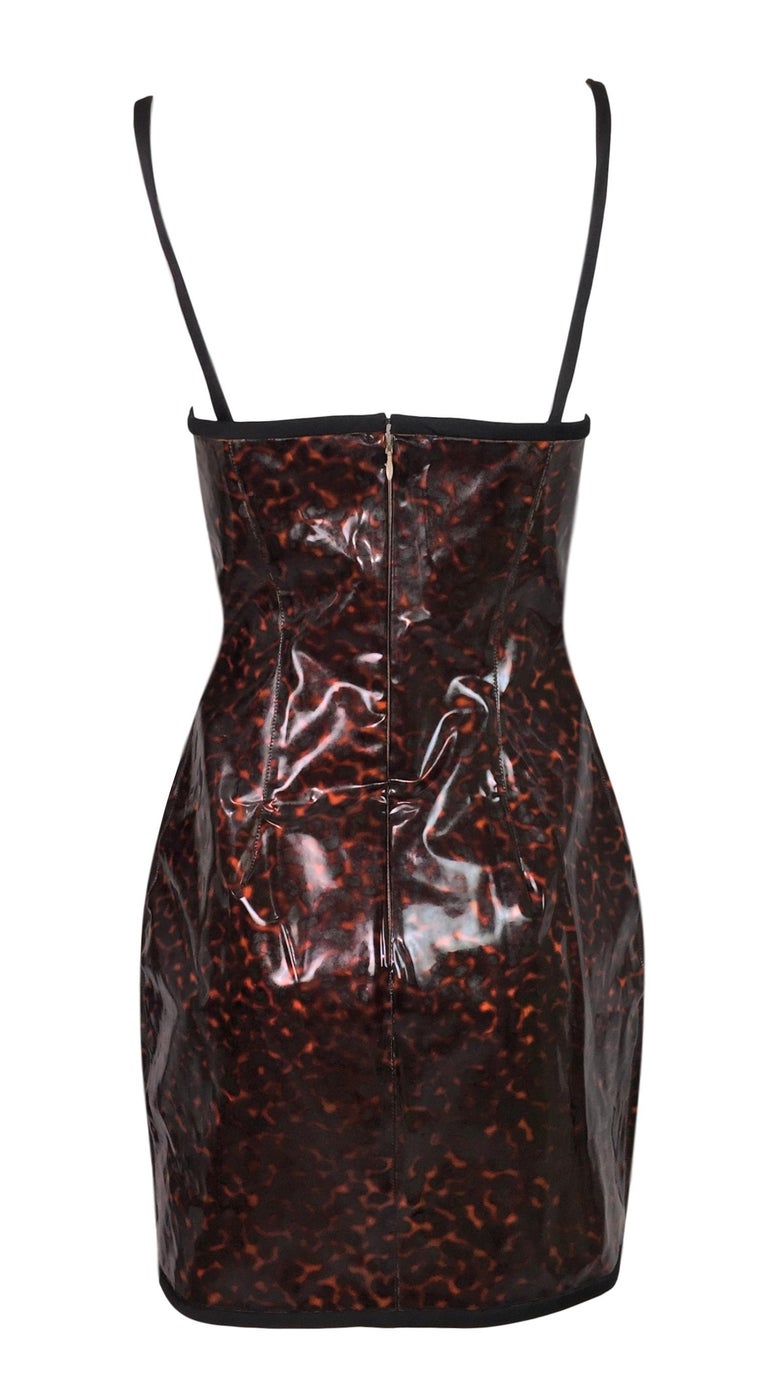 1995 Dolce and Gabbana Pin-Up Vinyl Plastic Barbie Structured Leopard ...