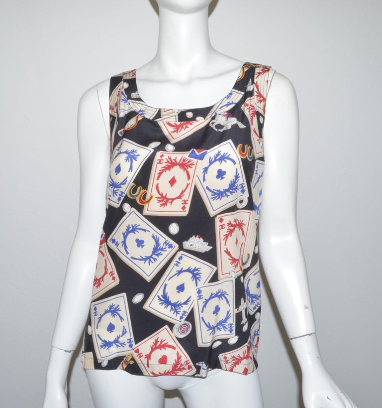 1995 Vintage Chanel Tweed Jacket with Playing Cards Motif at 1stDibs ...