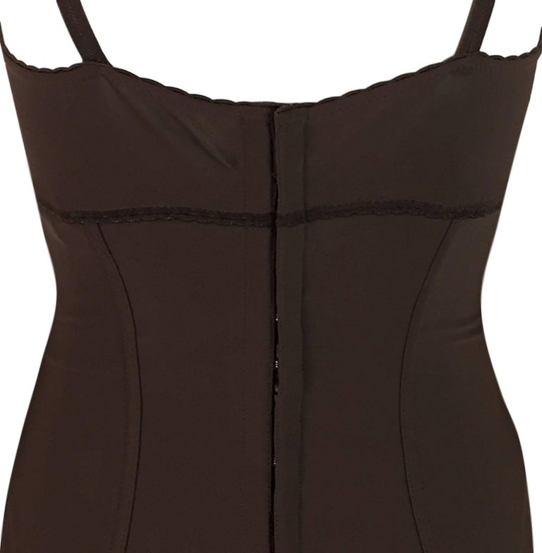 1996 Dolce and Gabbana Brown Lace Corset Bodysuit Top at 1stDibs ...