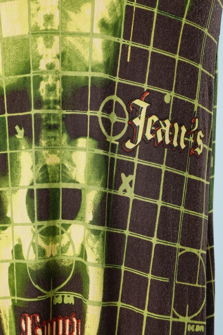 1996 Iconic X-Ray skeleton long jersey dress Gaultier Jean's For Sale ...