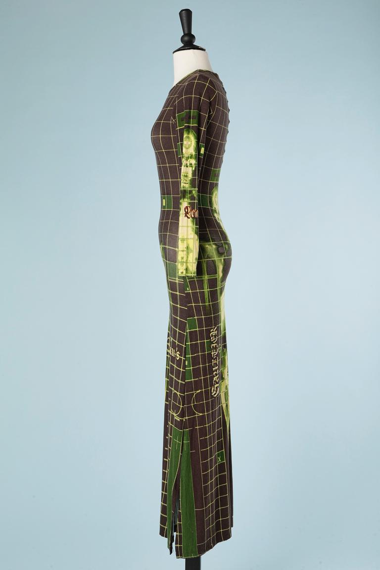 1996 Iconic X-Ray skeleton long jersey dress Gaultier Jean's For Sale ...