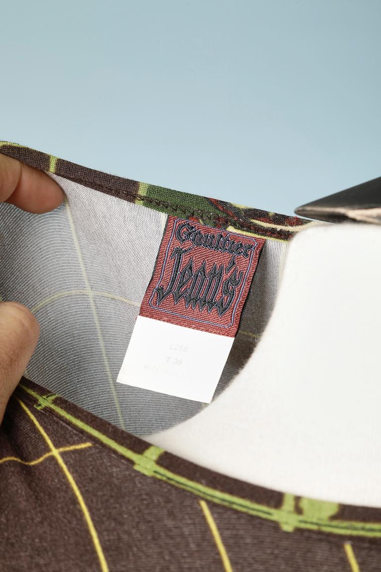 1996 Iconic X-Ray skeleton long jersey dress Gaultier Jean's For Sale ...