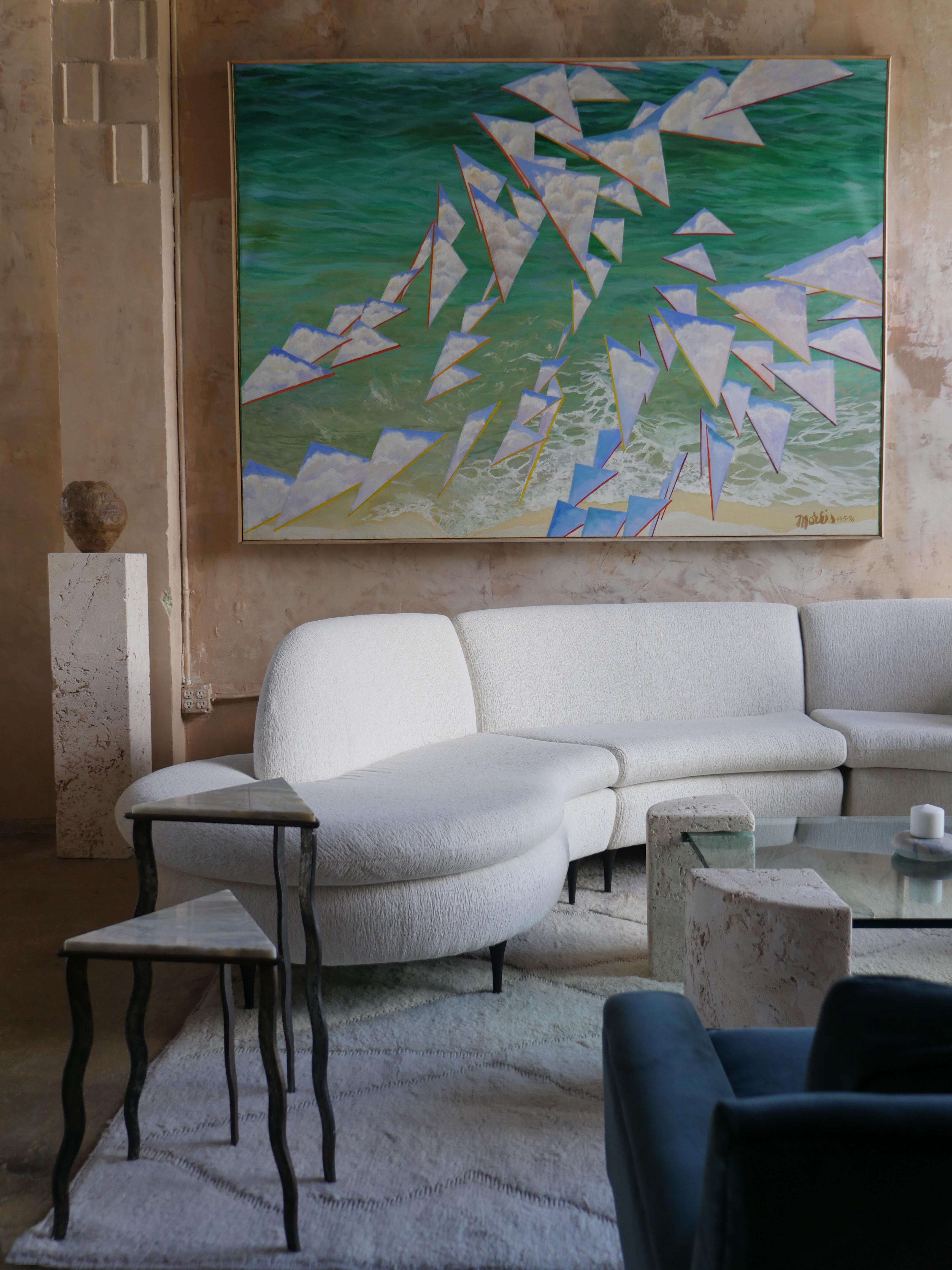 1996 Michael Morris Large Oil on Canvas "Shardonay" Signed Painting For ...