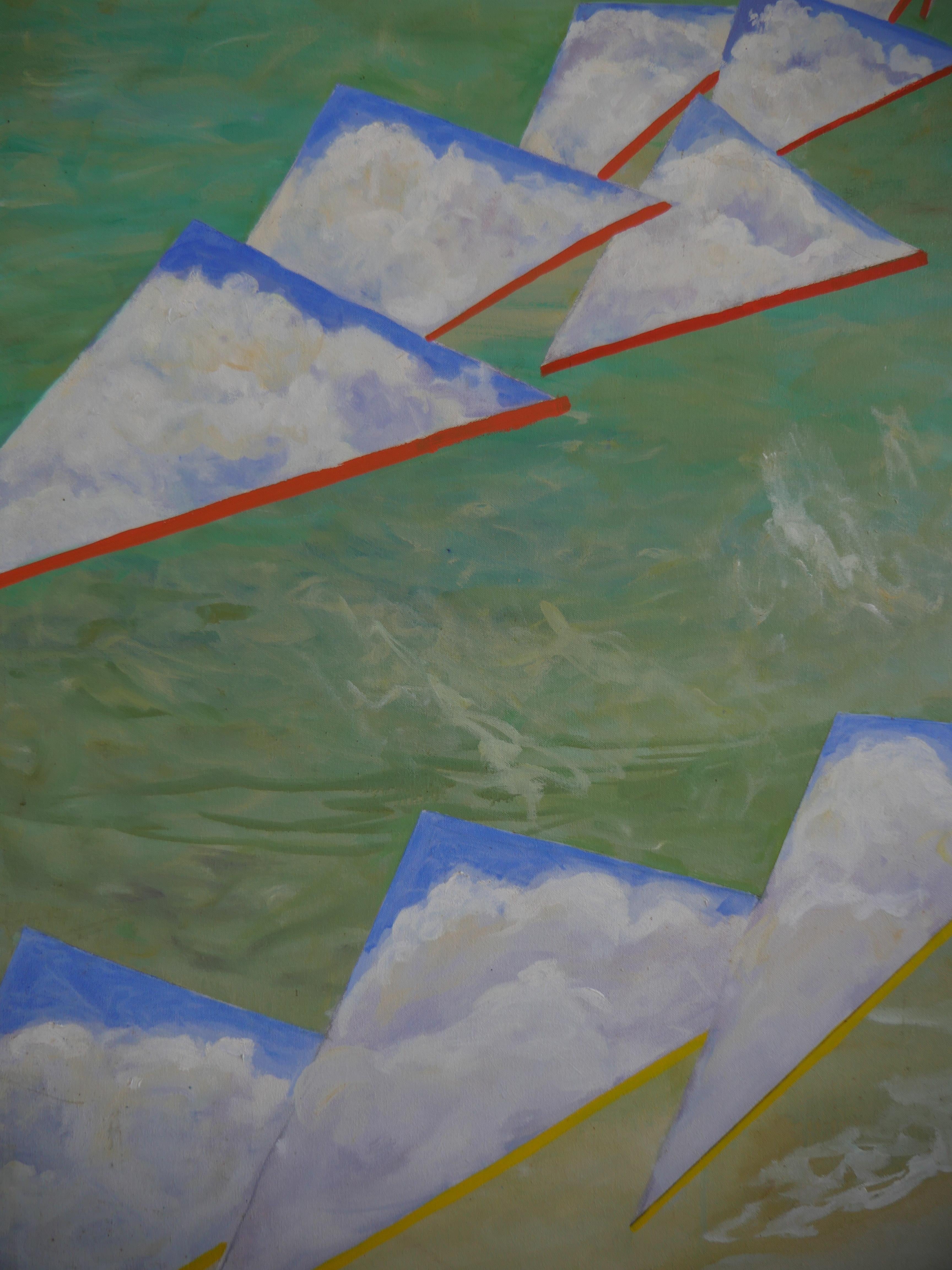 1996 Michael Morris Large Oil on Canvas "Shardonay" Signed Painting For ...