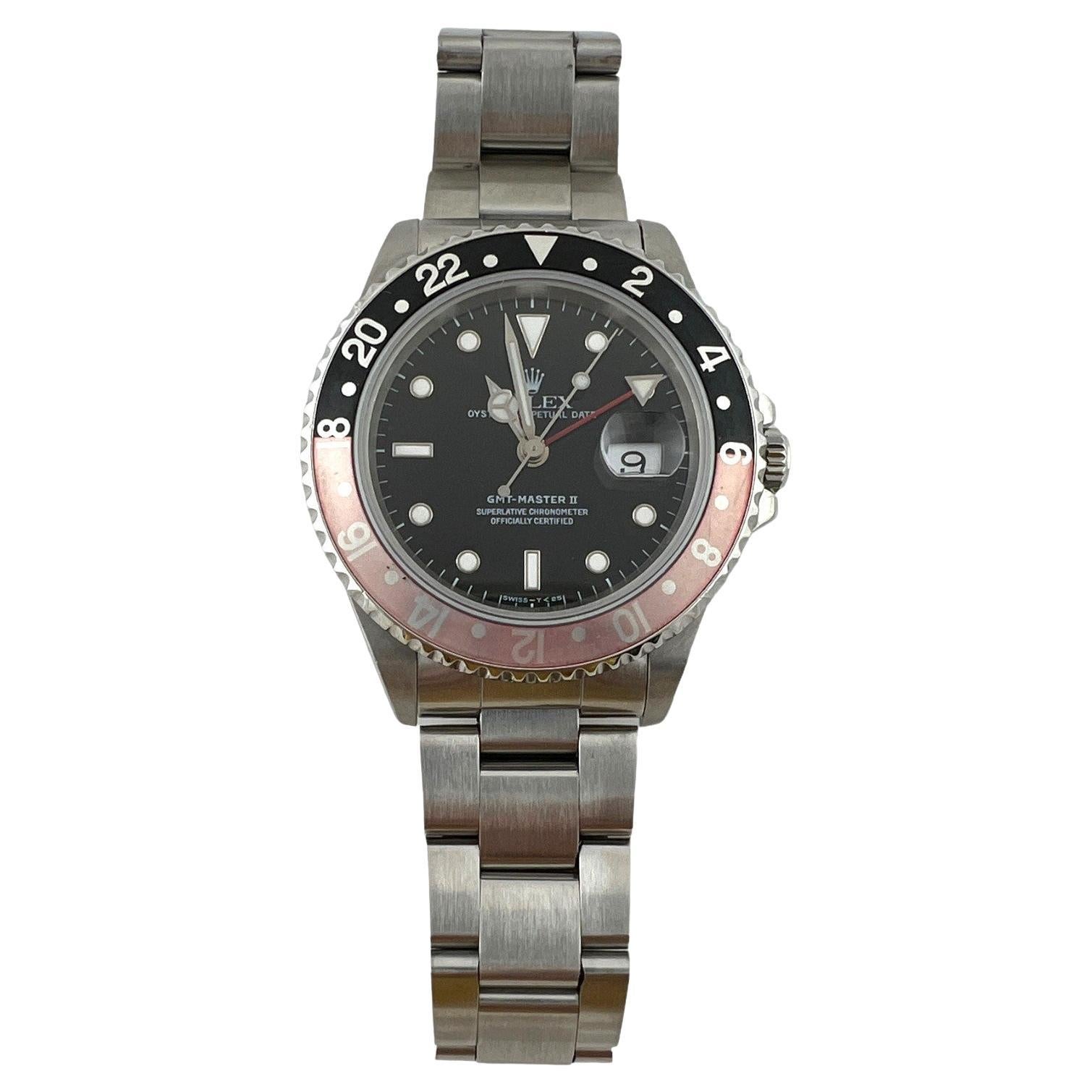 Rolex GMT Master II 16710 Coke Bezel Men's Watch at 1stDibs | coke ...