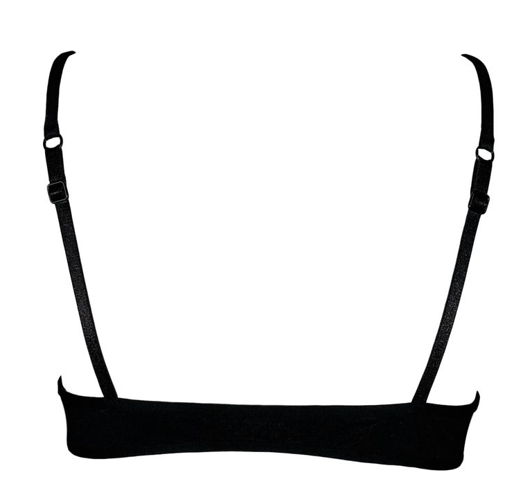 2000's Gucci by Tom Ford Sheer Black Crystal G Logo Bra at 1stDibs ...