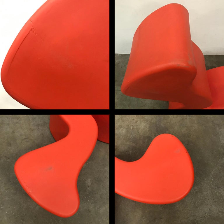 1998, Verner Panton, Orange Phantom Chair or Table For Sale at 1stDibs
