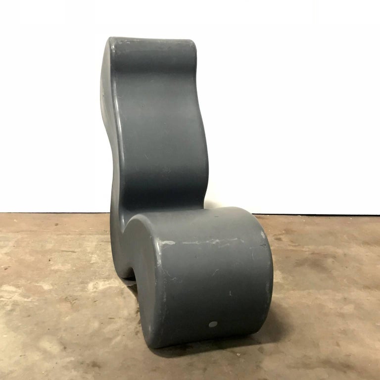 1998, Verner Panton, Dark Grey/ Black, Phantom Chair/Table For Sale at ...