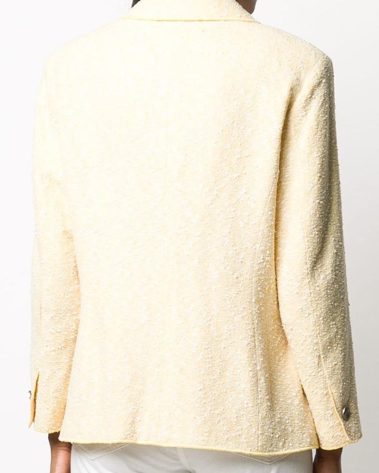 1998s Chanel Light Yellow Jacket For Sale at 1stDibs | chanel yellow jacket
