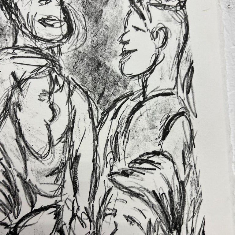 1999 Art by Gina Kail Lithograph 3/7 Abstract Male Figures For Sale at ...