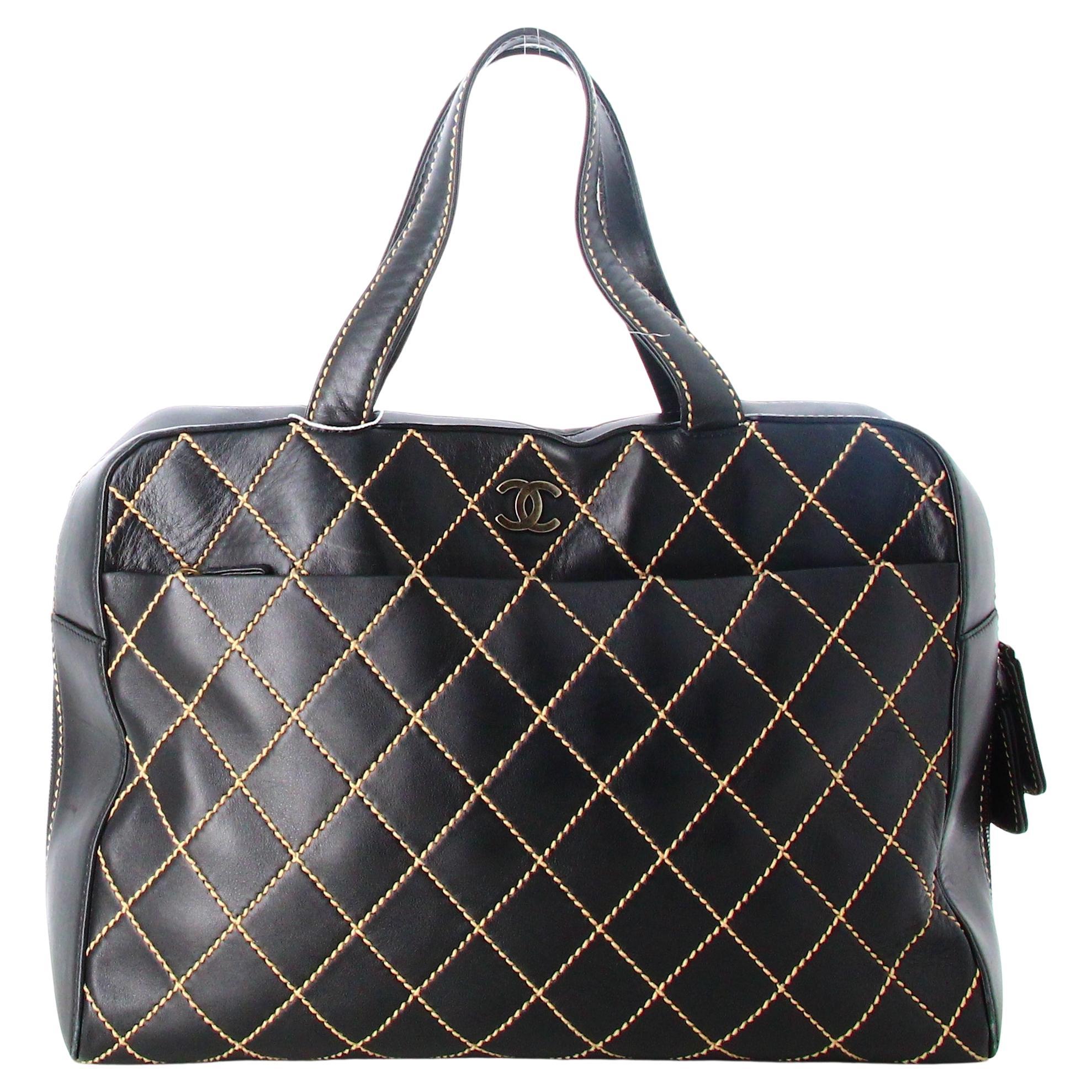 1999 Chanel CC Wild Stitch Handbag For Sale at 1stDibs