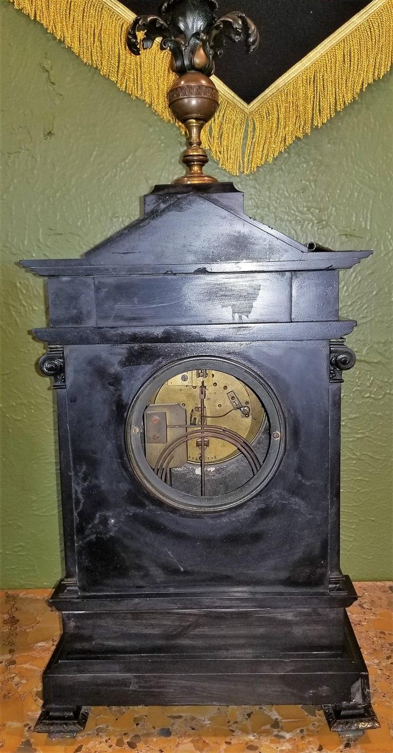 19th Century French Slate and Bronze Clock by Marti For Sale at 1stDibs ...