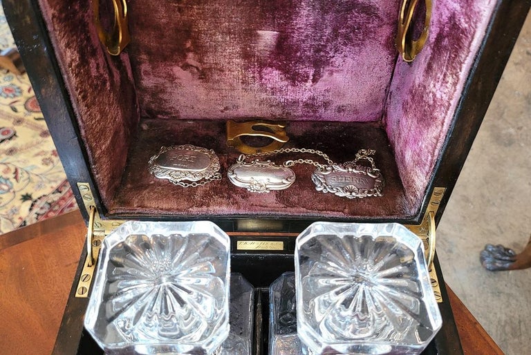 19C Irish Coromandel Wood Campaign Decanter Box For Sale at 1stDibs