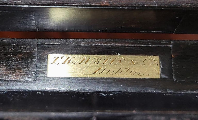 19C Irish Coromandel Wood Campaign Decanter Box For Sale at 1stDibs