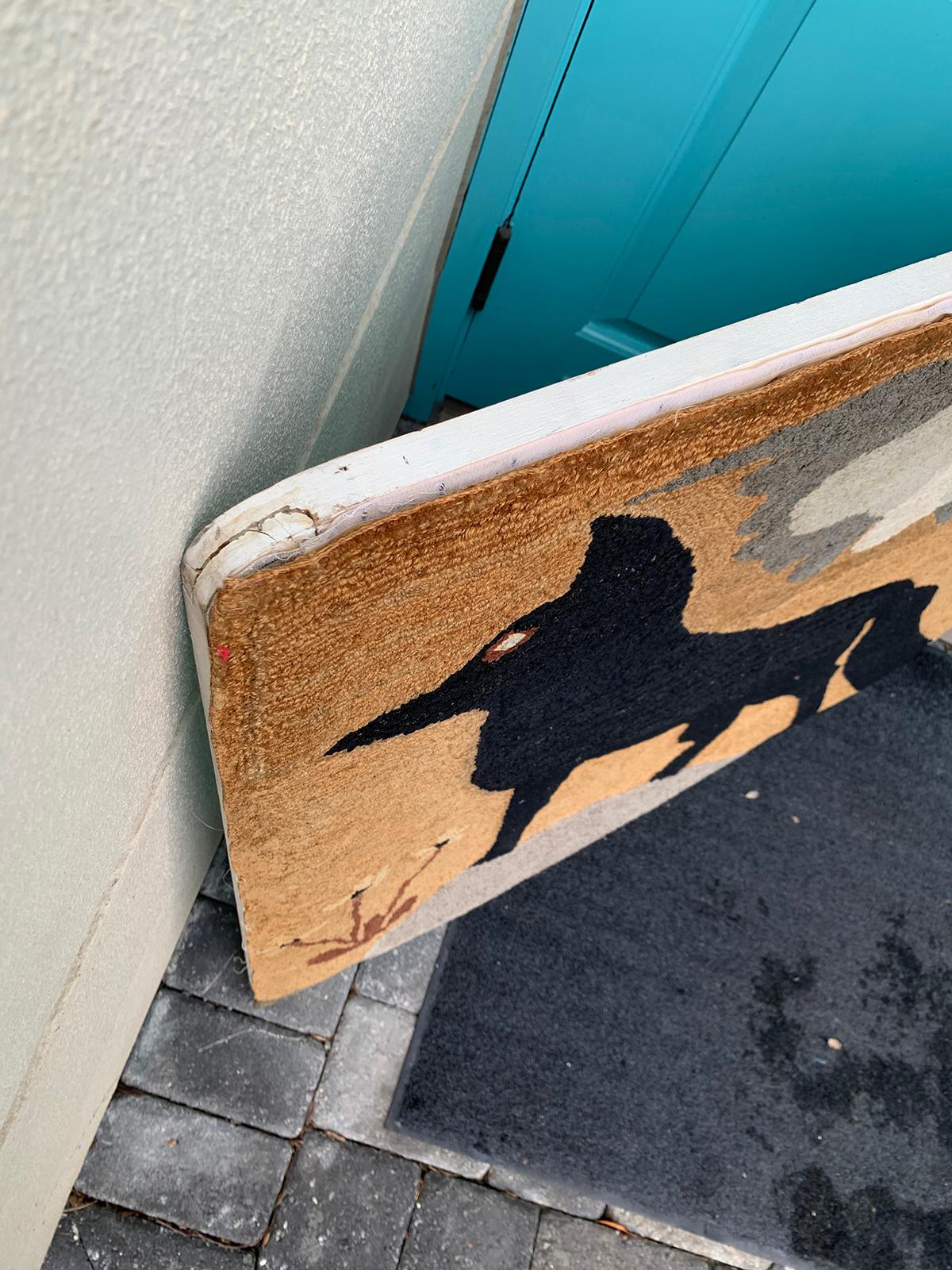 19th-20th Century American Fox Hooked Rug at 1stDibs