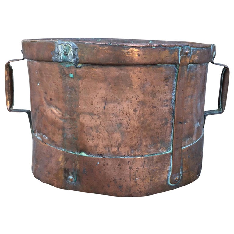 19th-20th Century Cooper Cachepot with Handles at 1stDibs
