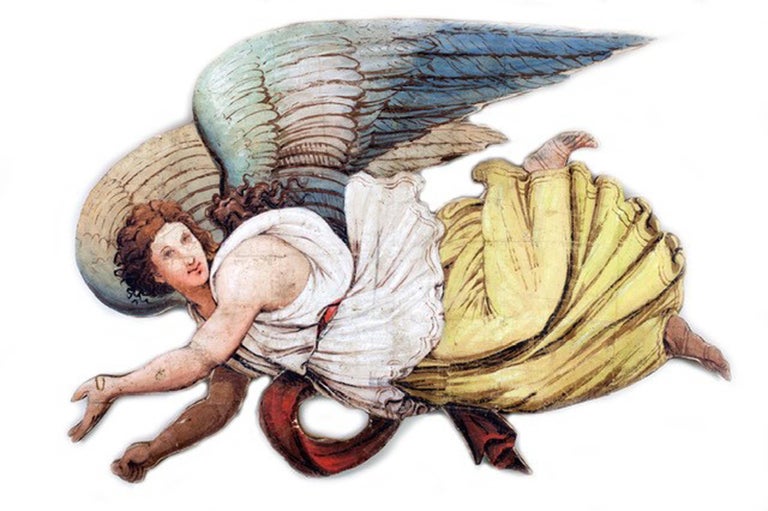 19th Century Adoring Angels, Pair at 1stDibs