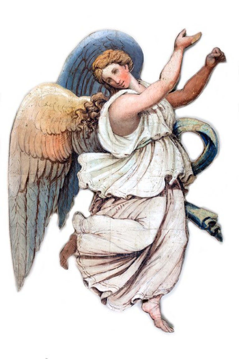 19th Century Adoring Angels, Pair at 1stDibs