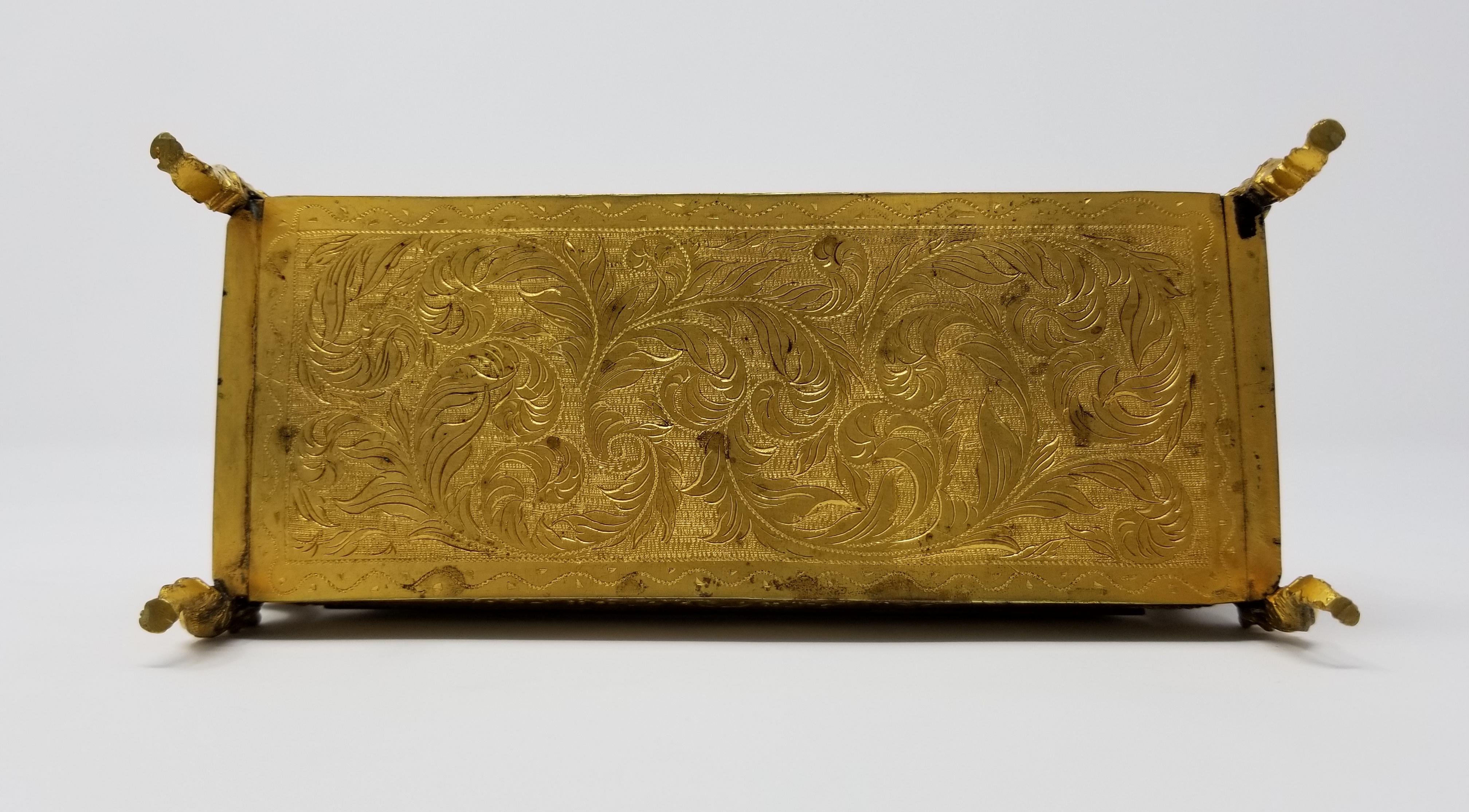 Austrian Viennese Enamel Inkwell Recamier with Classical/ Landscape ...