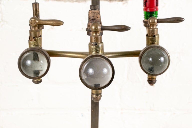 19th Century Brass Bar Optic Triple Dispenser For Sale at 1stDibs