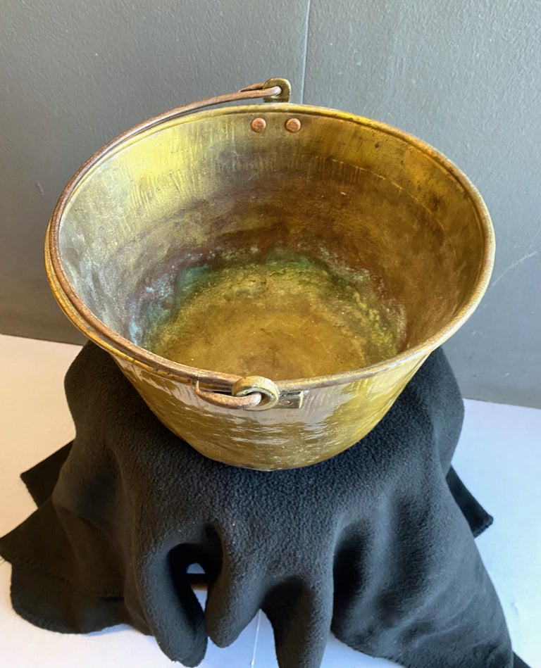 19th C. Brass Bucket For Sale at 1stDibs