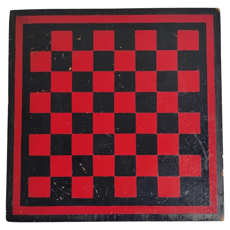 19th C Checkerboard Game Board For Sale at 1stDibs