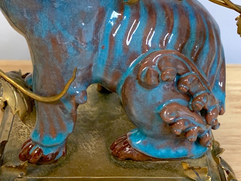 Late Qing Chinese Export Fu Dog Mounted with French Bronze Mounts as a ...