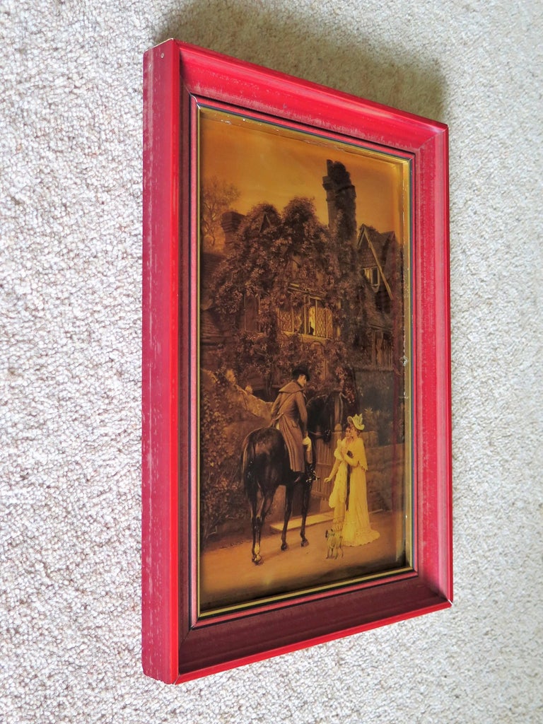 Victorian Crystoleum Picture after A L Vernon The Messenger to the ...