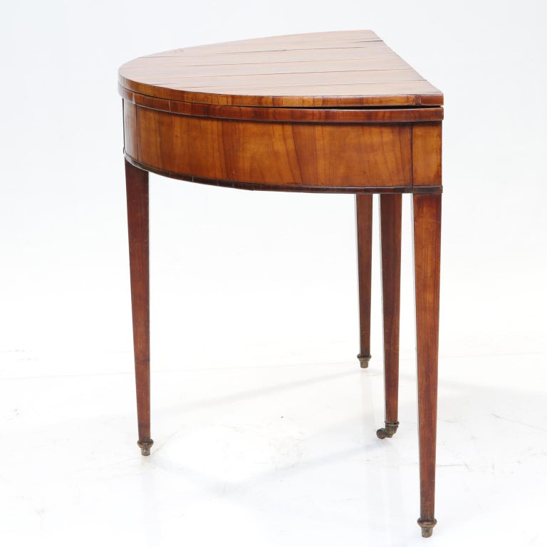 19th Century Demi-Lune Flip Top Console For Sale at 1stdibs