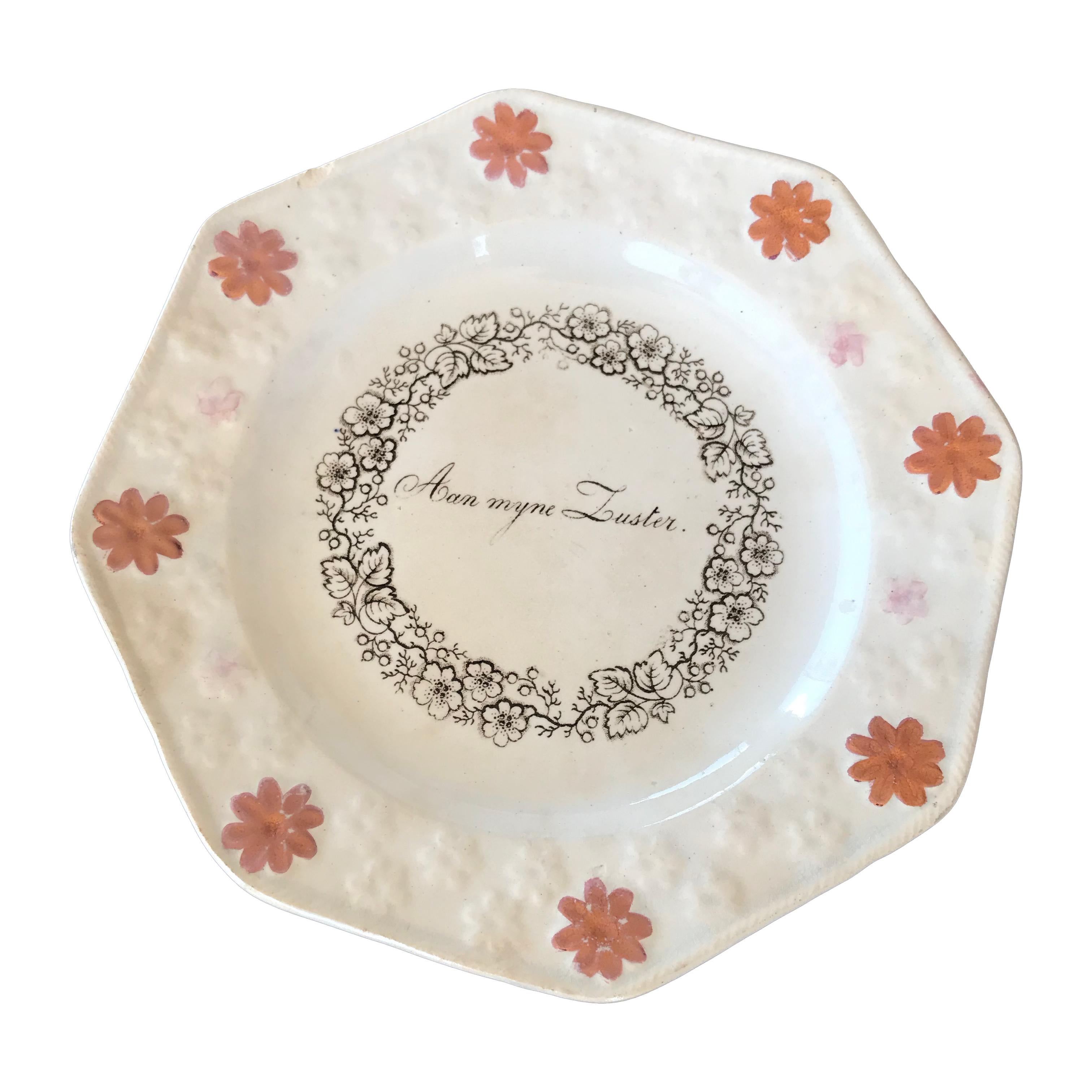 19th C. Dutch Octagonal Child's Plates - Set of 4 antique plates For ...