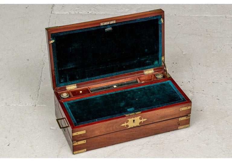 19th C. English Campaign Style Mahogany Travel Desk By G. Riddle ...