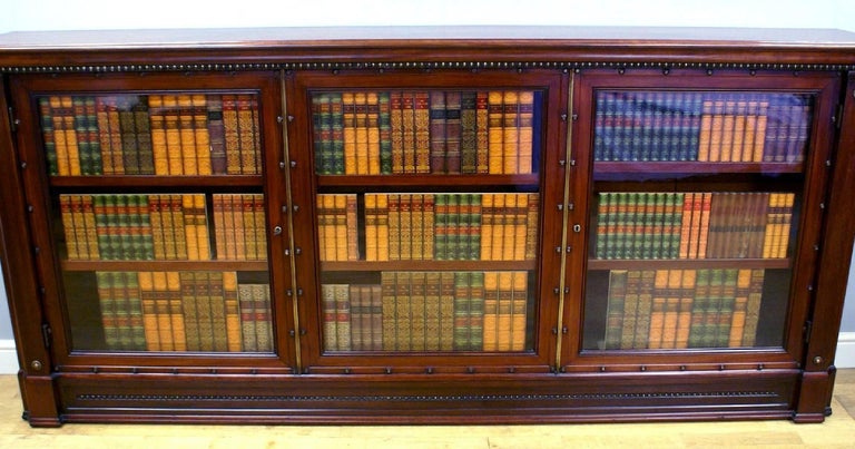 19th Century English Mahogany Glass Fronted Bookcase at 1stDibs | glass ...