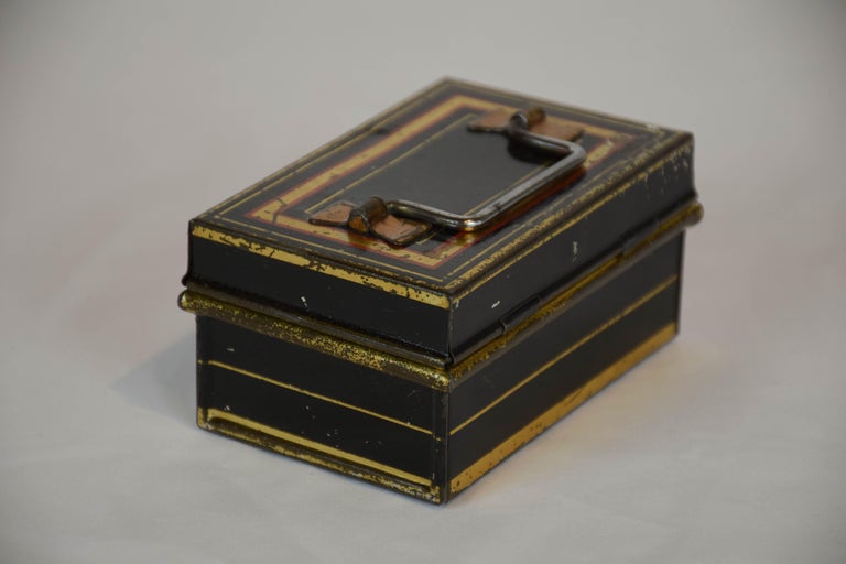 19th Century English Metal Cash Box at 1stDibs