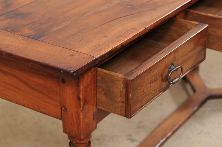 19th C. English Wooden Sofa or Console Table w/ 3 Drawers and Nicely ...