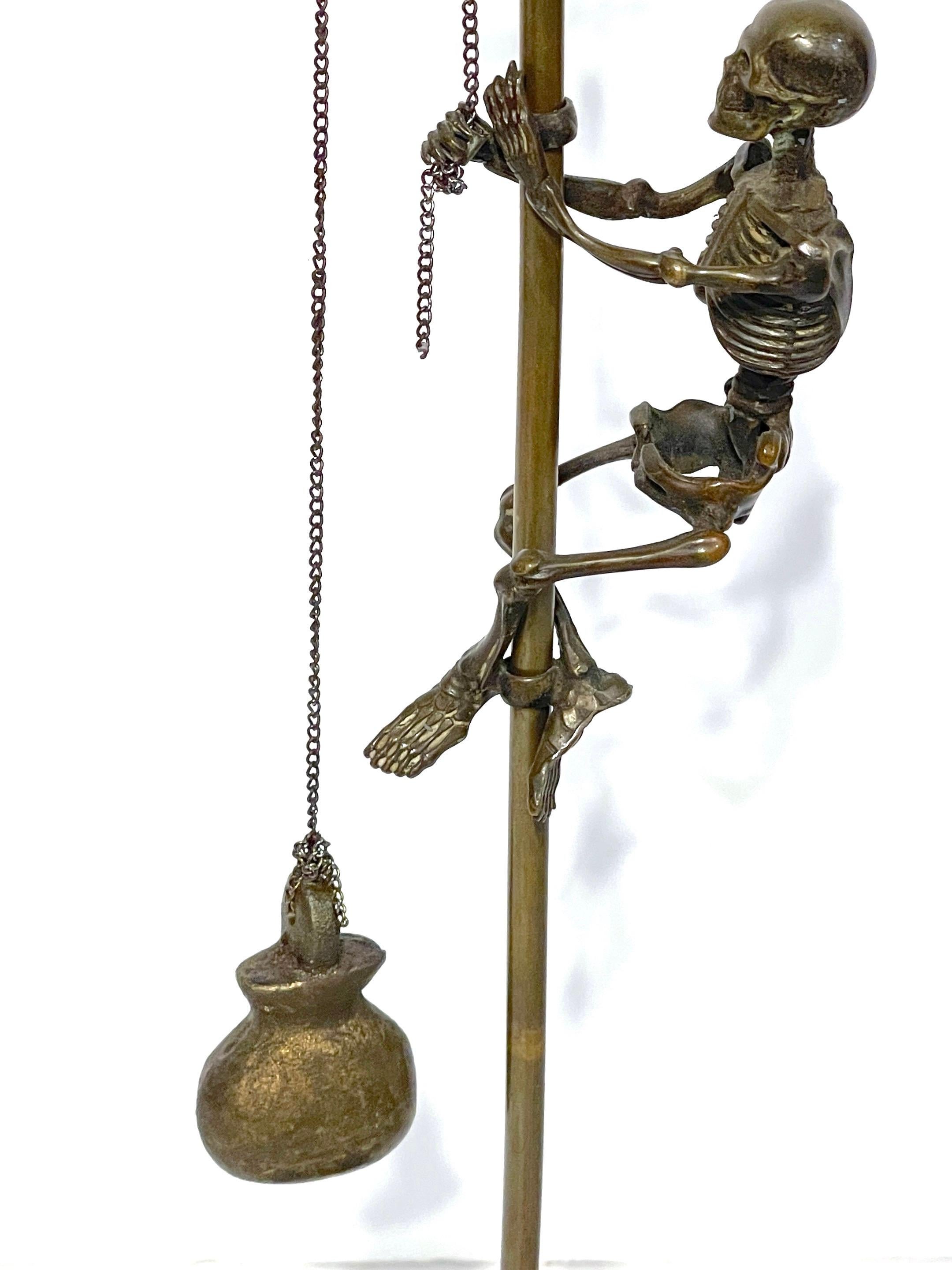 19th C European Bronze 'Memento Mori' /Analogical Mechanical Skeleton ...