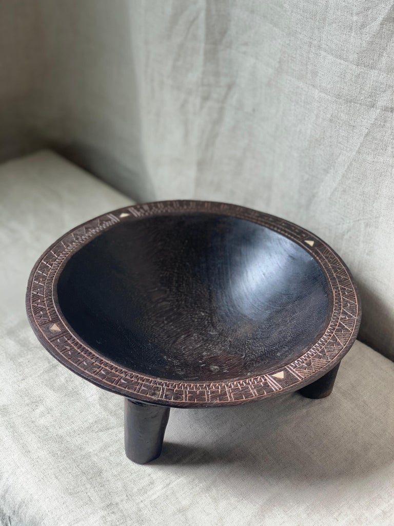 19th C Footed Dark Kava Tanoa Bowl Handmade Fiji Oceanian For Sale at ...