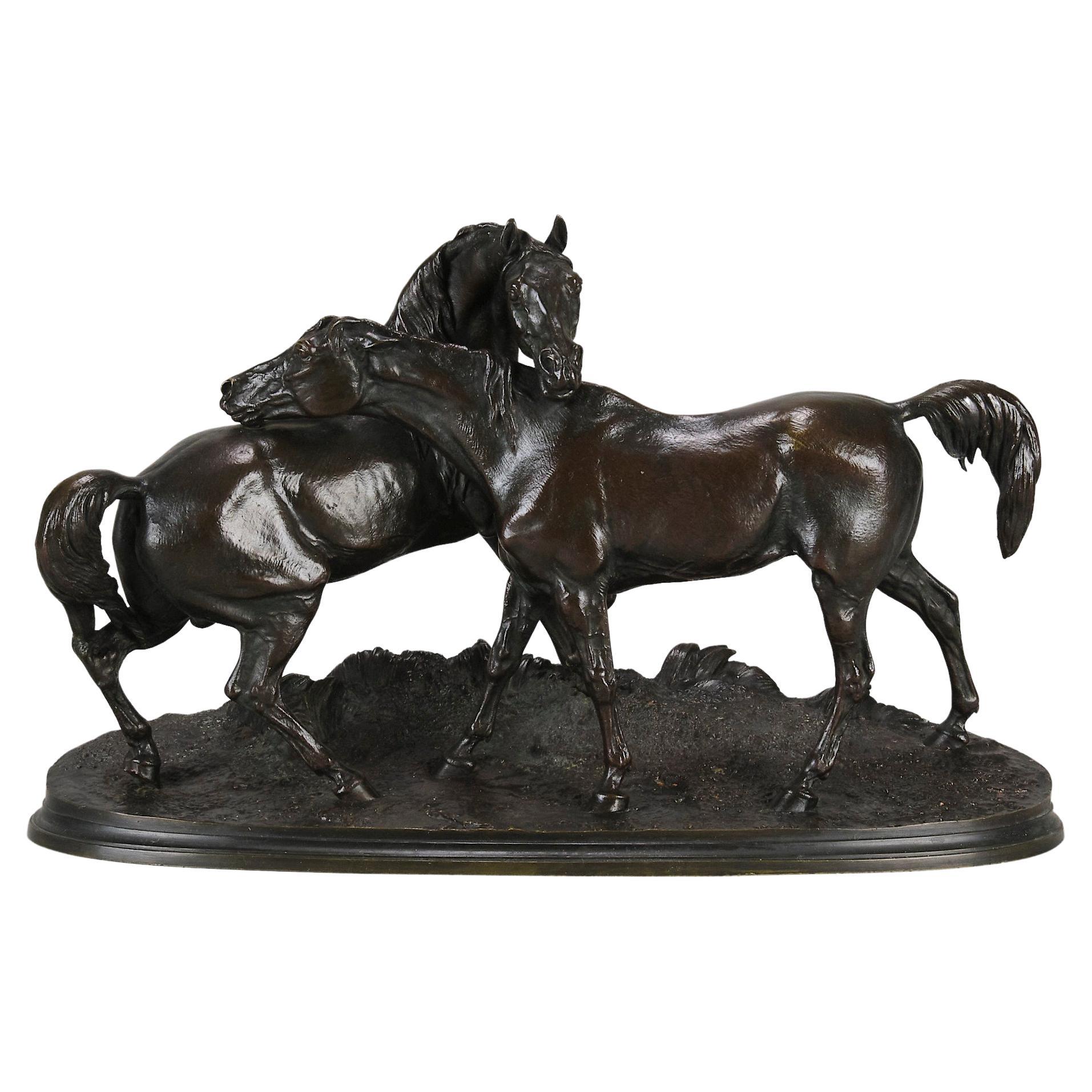 Anamilier Bronze Entitled "Greyhound and King Charles Spaniel" by P J ...