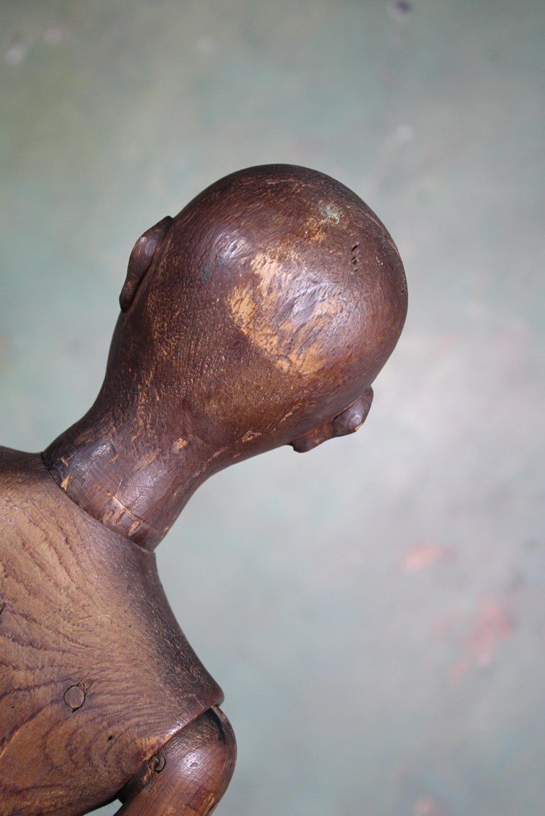 19th Century French Articulated Artist Lay Figure Mannequin Folk Art ...