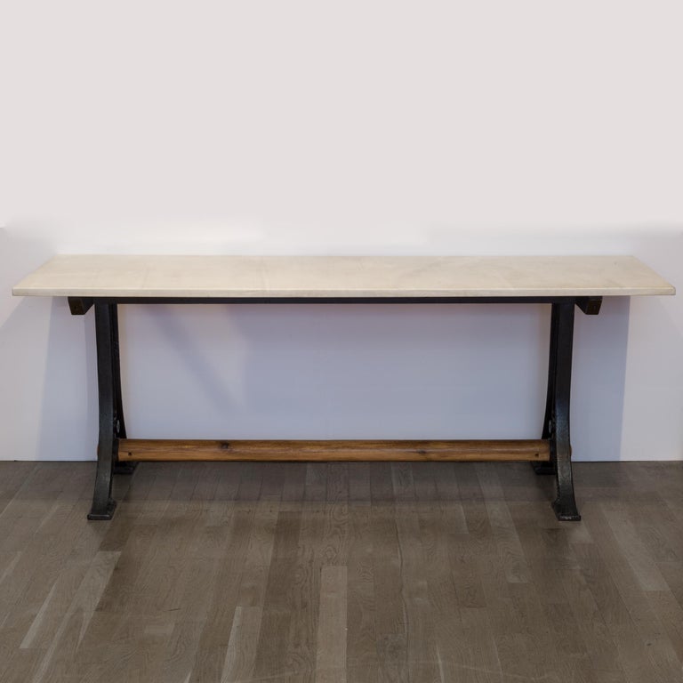 19th Century French Baker's Marble Work Table, circa 1800s at 1stDibs