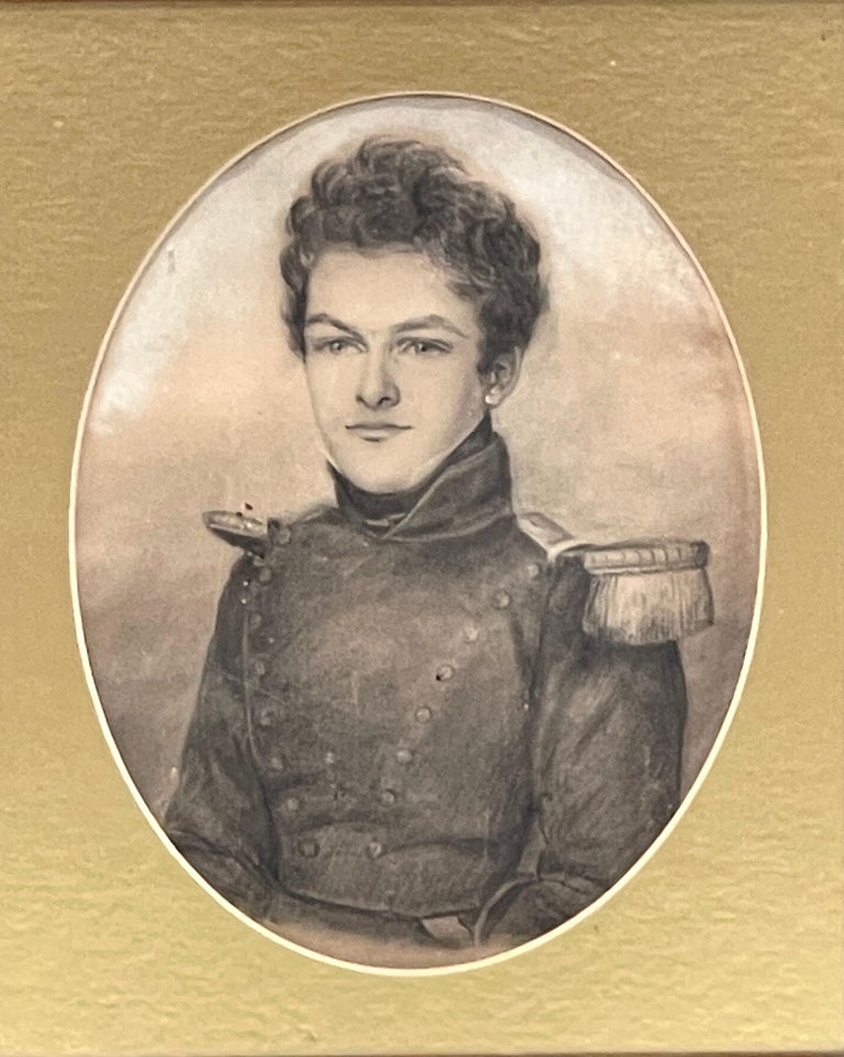 19th C French Drawing of a Handsome Monarchie de Juillet Cadet, Paris ...
