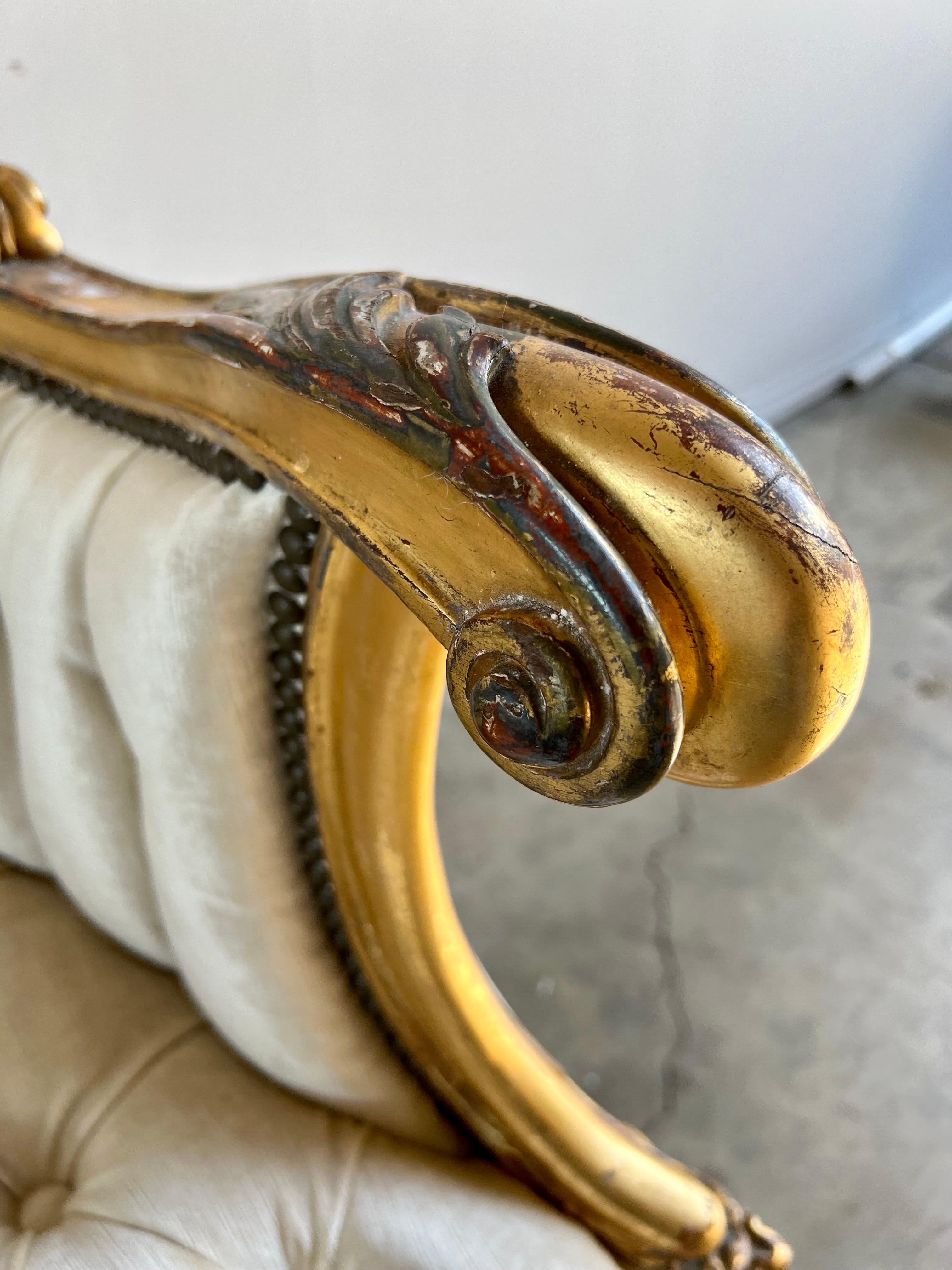 19th C. French Gilt Wood Louis XIV Style Settee For Sale at 1stDibs ...
