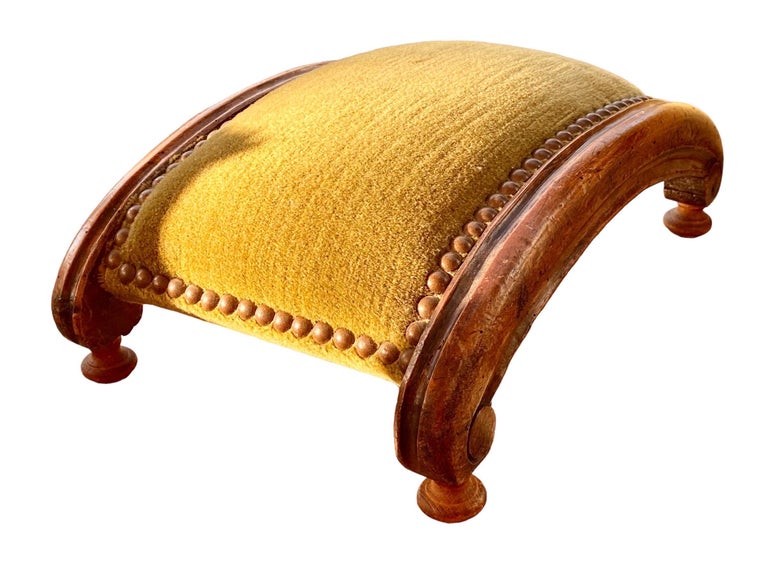 19th Century French Louis Philippe, Carved Walnut Foot or Gout Stool ...