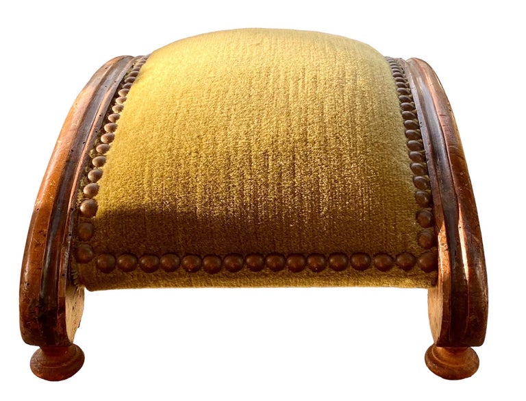 19th Century French Louis Philippe, Carved Walnut Foot or Gout Stool ...