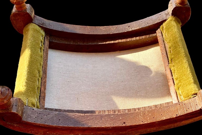 19th Century French Louis Philippe, Carved Walnut Foot or Gout Stool ...