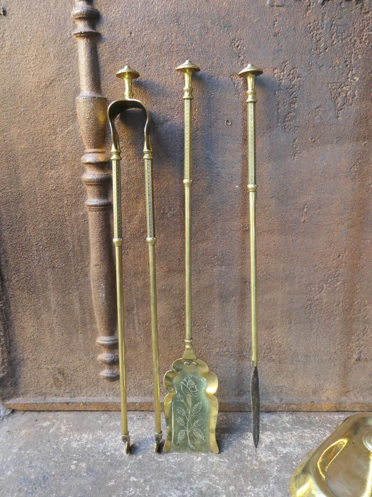 19th C. French Napoleon III Fire Companion Set For Sale at 1stDibs