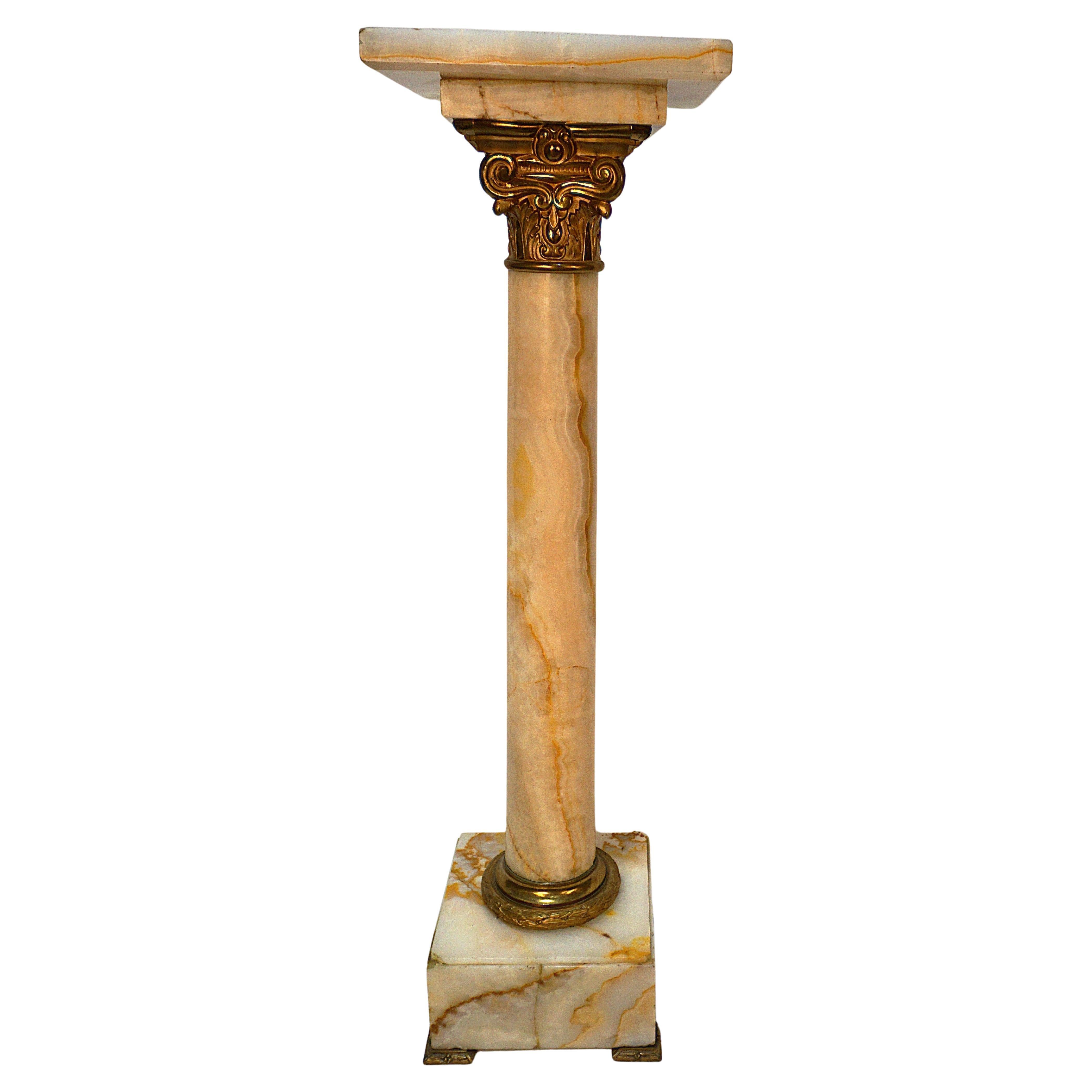 1920's French Marble Column Pedestal #16 For Sale at 1stDibs