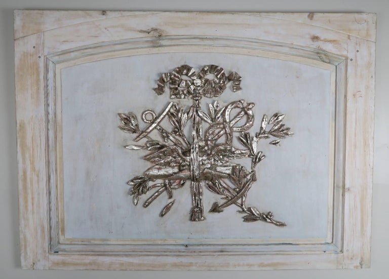 19th Century French Painted and Silver Gilt Panel at 1stDibs