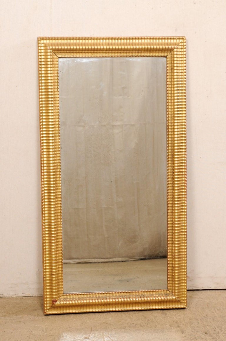 19th C. French Rectangular-Shaped, Carved and Gilt Wood Mirror For Sale ...